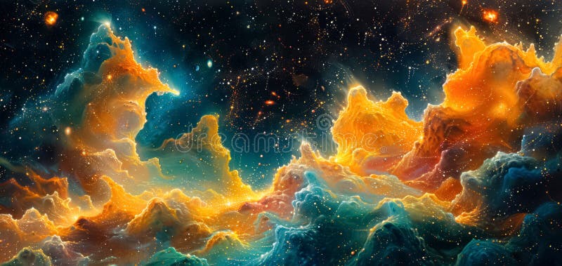 Concept of Time and Space, Surreal Fantasy Artwork Stock Illustration ...