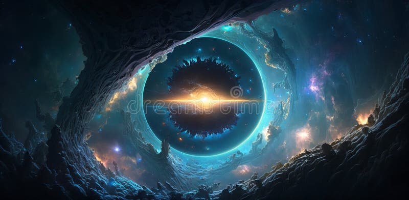 Concept of Time and Space, Surreal Fantasy Artwork. Generative AI Stock ...