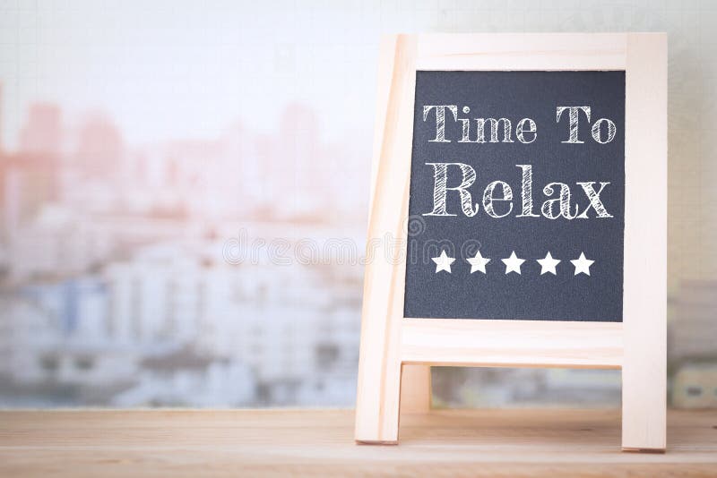Concept Time To Relax Message on Wood Boards. Stock Photo - Image of ...