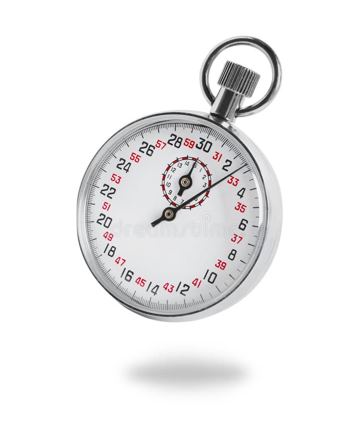 Concept of Time. Vintage Timer in Air on White Background Stock Photo ...