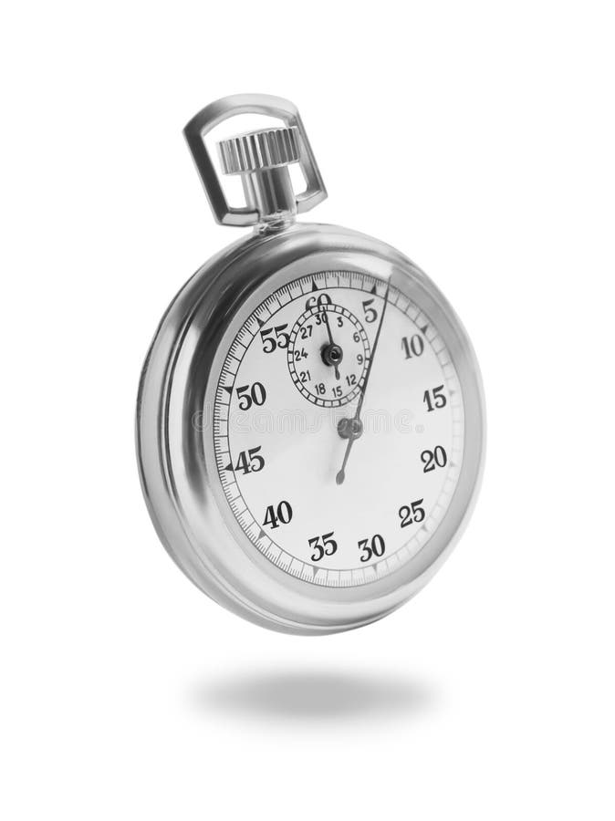 Concept of Time. Vintage Timer in Air on White Background Stock Image ...