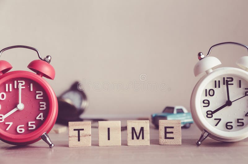 The Concept of Time.TIME Written on Wood Cube Stock Image - Image of ...