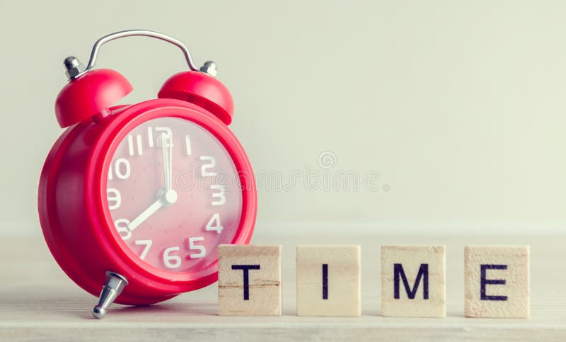 The Concept of Time.TIME Written on Wood Cube Stock Photo - Image of ...