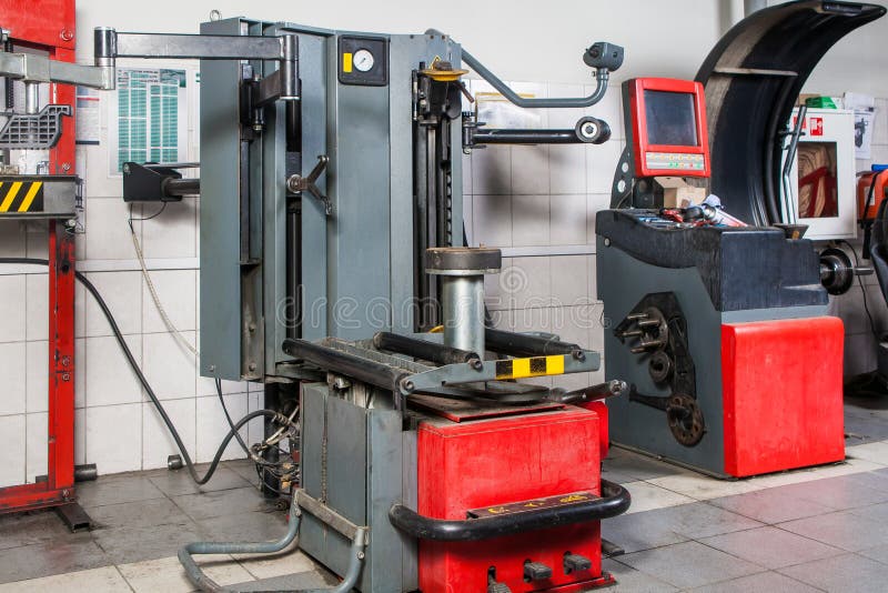The Concept of the Tire Workshop Stock Photo - Image of gear, lift ...