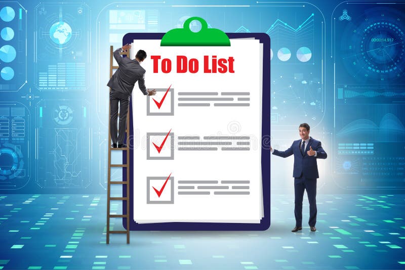 Concept of To Do List with Businessman Stock Image - Image of agenda ...