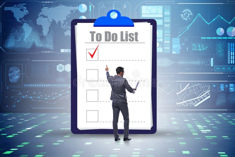 Concept of To Do List with Businessman Stock Photo - Image of important ...