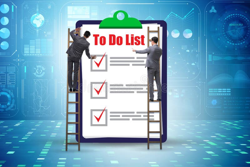 Concept of To Do List with Businessman Stock Photo - Image of organizer ...