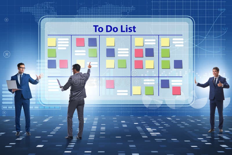 Concept of To Do List with Businessman Stock Image - Image of notepad ...