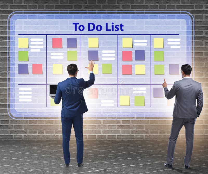 Concept of To Do List with Businessman Stock Photo - Image of plan ...