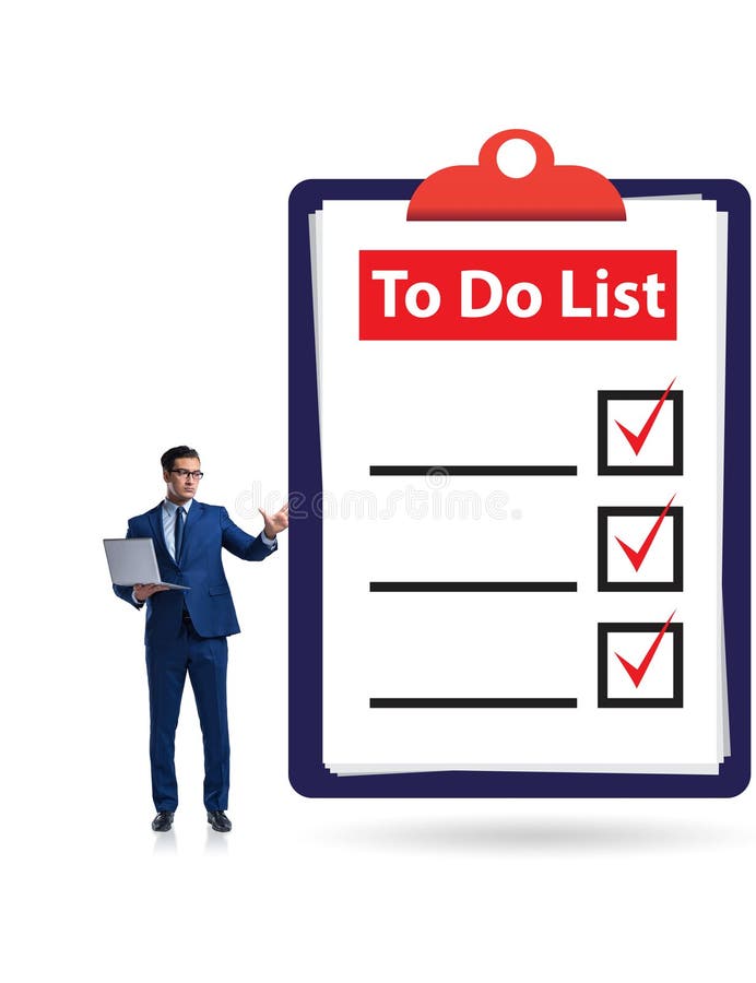 Concept of To Do List with Businessman Stock Image - Image of ...