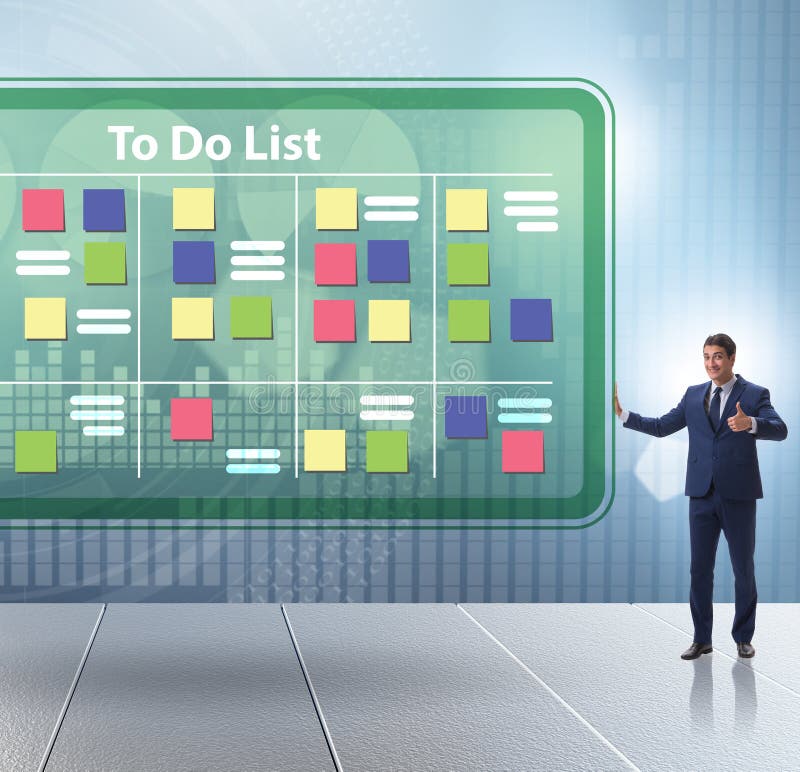 Concept of To Do List with Businessman Stock Image - Image of school ...