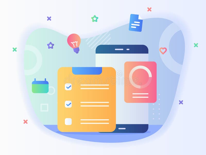 Concept of To Do List Task Done Check List Calendar Smartphone with ...