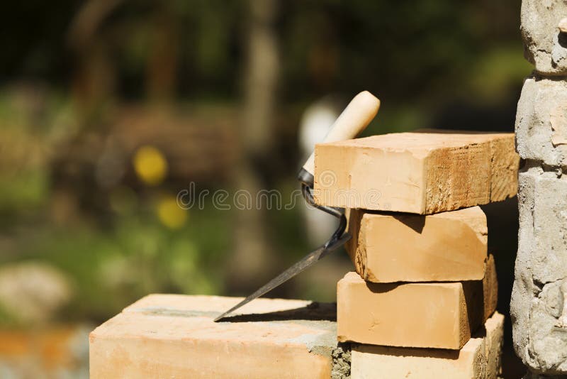 Concept - tools masonry stock image. Image of concept - 190677831