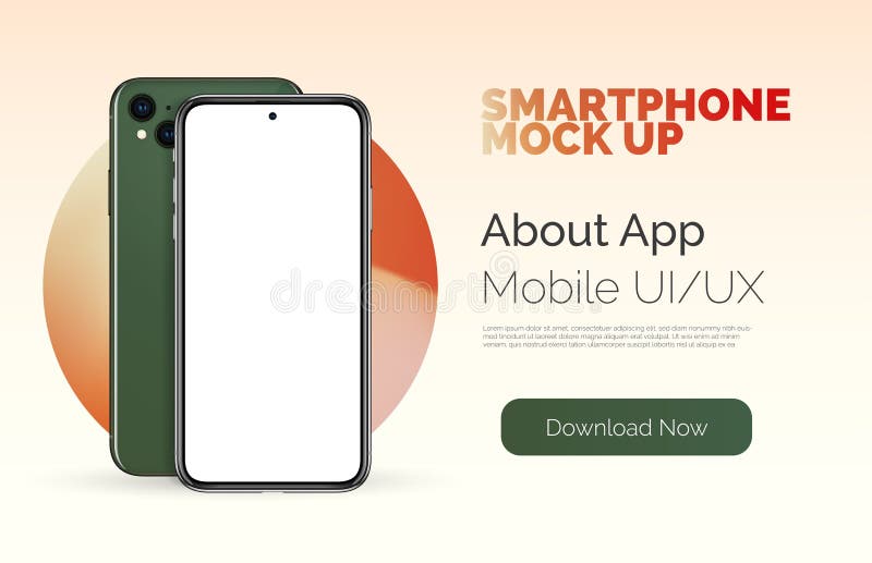 Concept of Touch Screen Smart Phone with Blank Interface. Smartphone ...