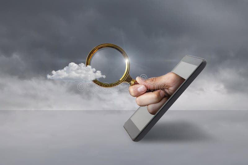 Concept of Tracking Data through a Mobile Phone Stock Photo - Image of ...