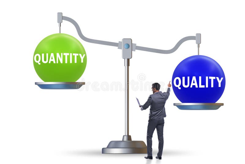 Concept of Trade-off between Quality and Quantity Stock Image - Image ...
