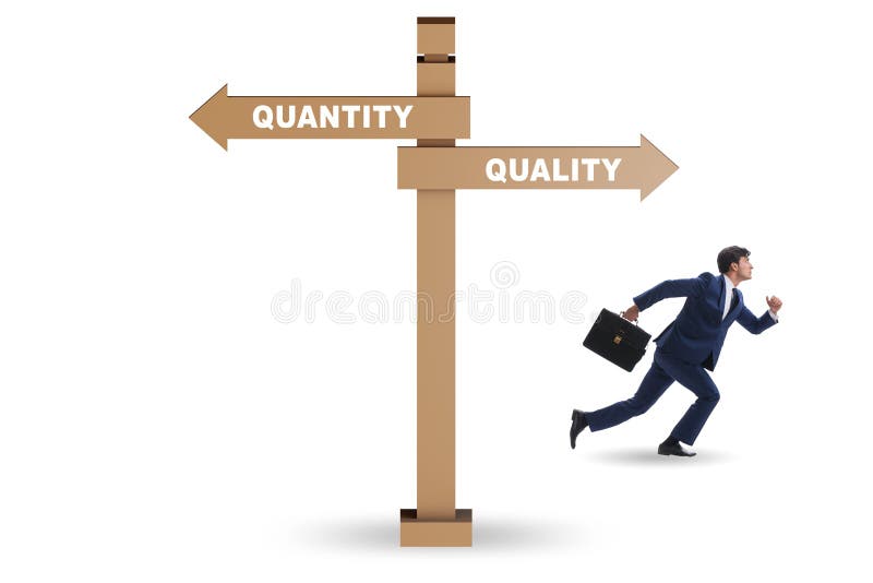 Concept of Trade-off between Quality and Quantity Stock Image - Image ...