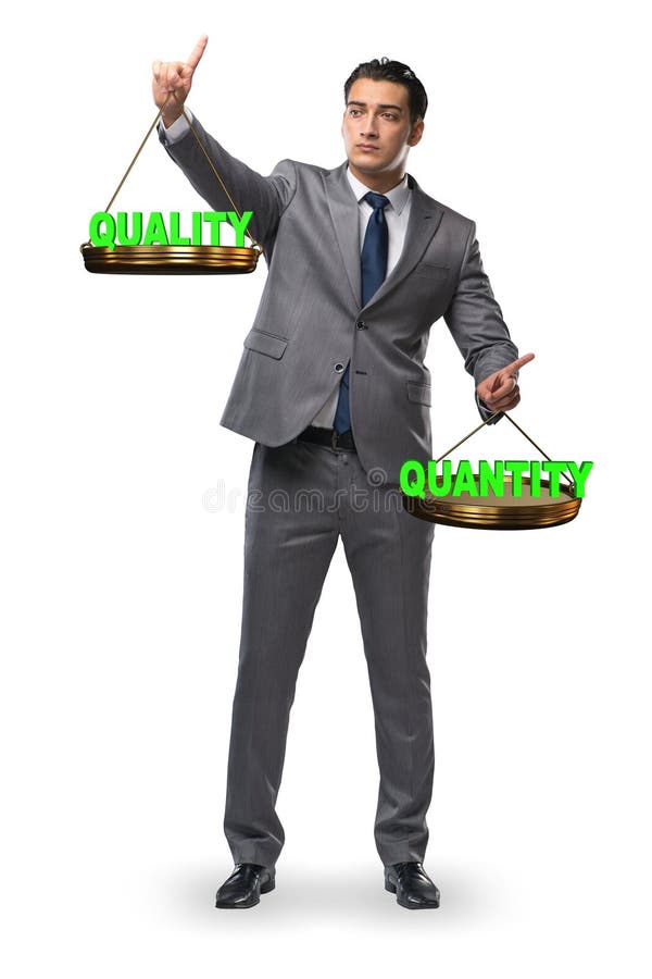 Concept of Trade-off between Quality and Quantity Stock Image - Image ...
