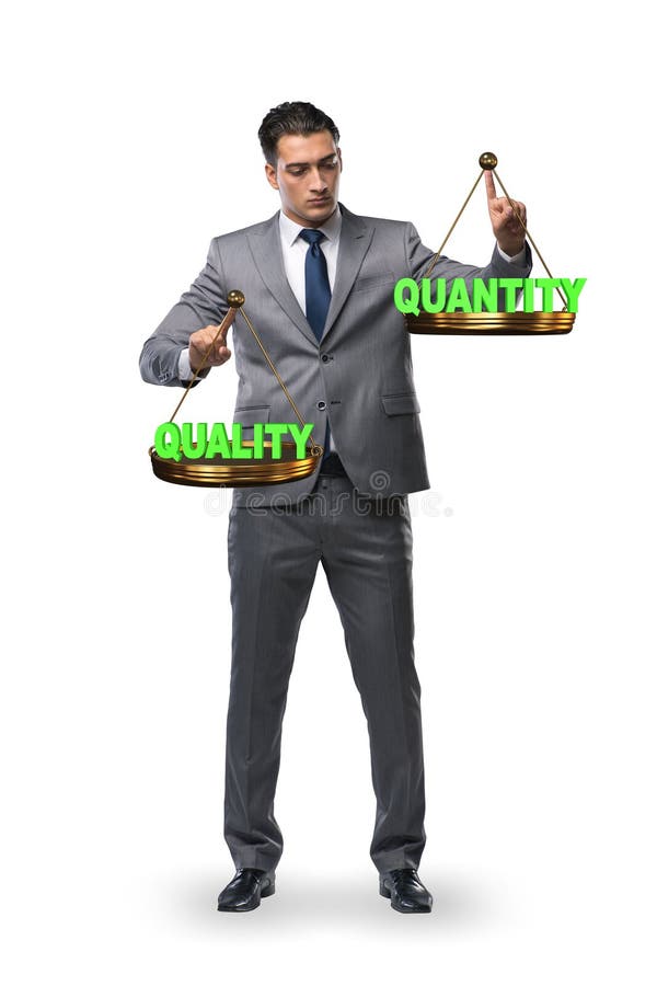 Concept of Trade-off between Quality and Quantity Stock Image - Image ...