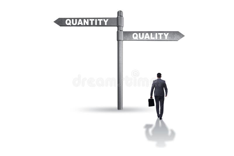 Concept of Trade-off between Quality and Quantity Stock Photo - Image ...