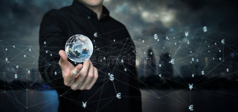 Concept of Trading Currency in the World Using the Internet Stock Photo ...