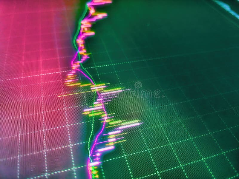 Concept of Trading and Financial Markets. Concept of a Digital Diagram ...