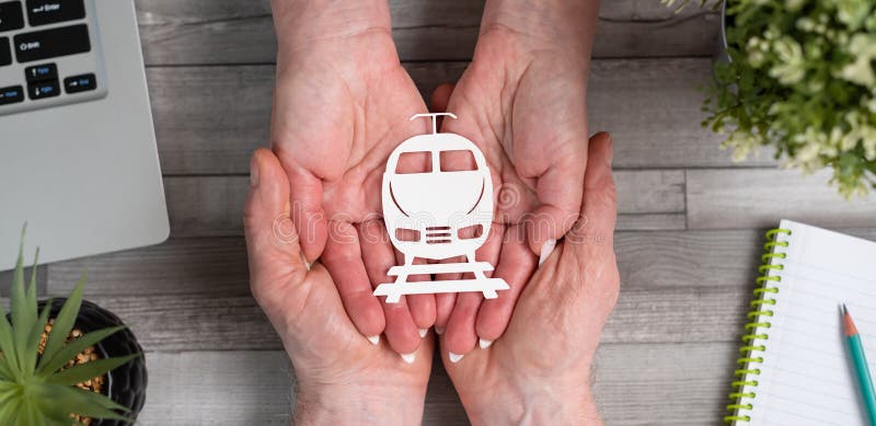 Concept of Train Travel Insurance Stock Photo - Image of security ...