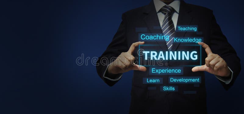 Training Text in Digital Format with Business Person, Training Concept ...