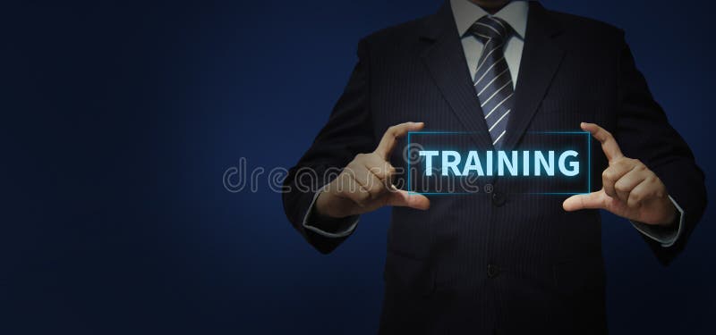 Training Text in Digital Format with Business Person, Training Concept ...