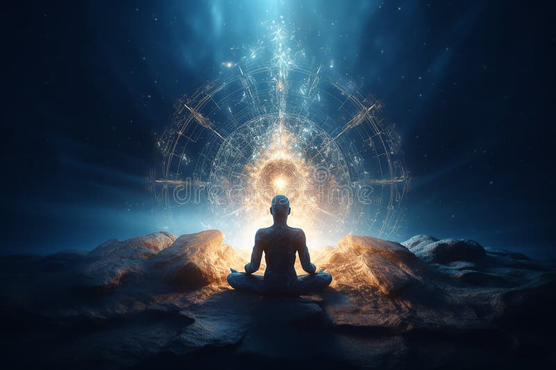 Concept of Transcendental Meditation and Concentration Stock ...