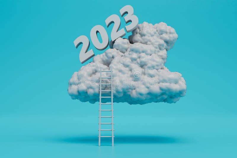 The Concept of Transition To 2023. Path on the Stairs through the ...