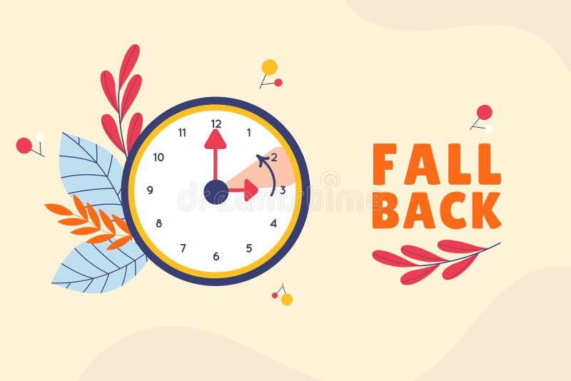 Concept Transition To Winter. Fall Back Stock Vector - Illustration of ...
