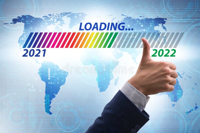 Concept of Transitioning from Year 2021 To 2022 Stock Photo - Image of ...