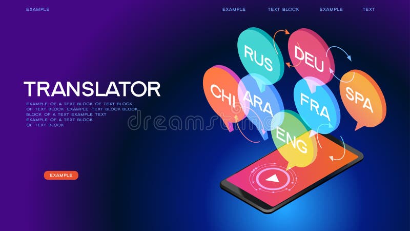 Multi Language Translator Concept Banner Stock Vector - Illustration of ...