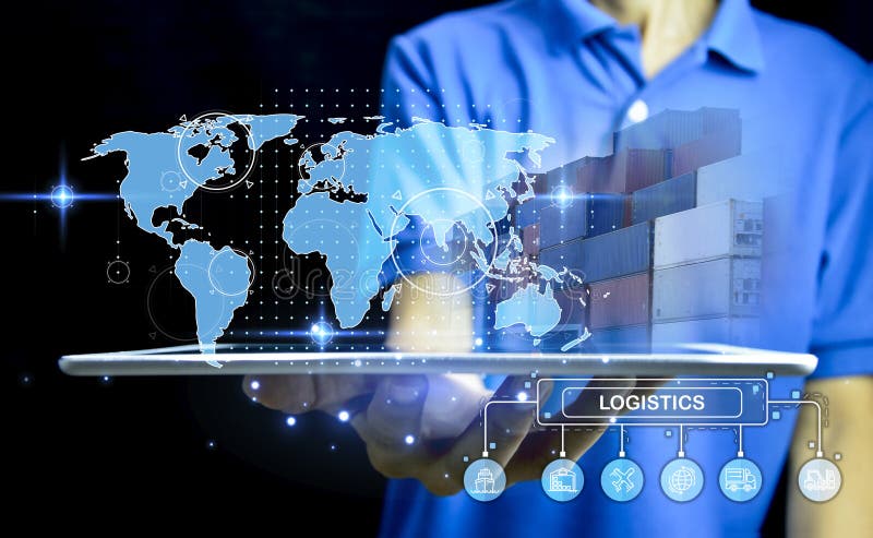 Concept of Transportation Technology Global Connectivity in the Digital ...