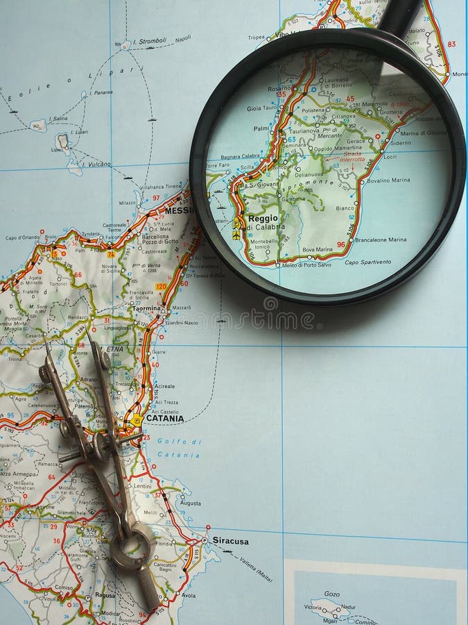 Concept of Travel, the Laying of the Route on the Map. Stock Image ...