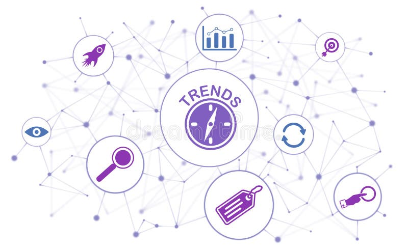 Concept of trends stock illustration. Illustration of connection ...