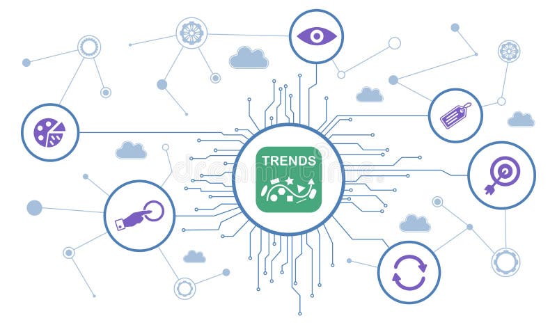 Concept of trends stock illustration. Illustration of social - 248511483