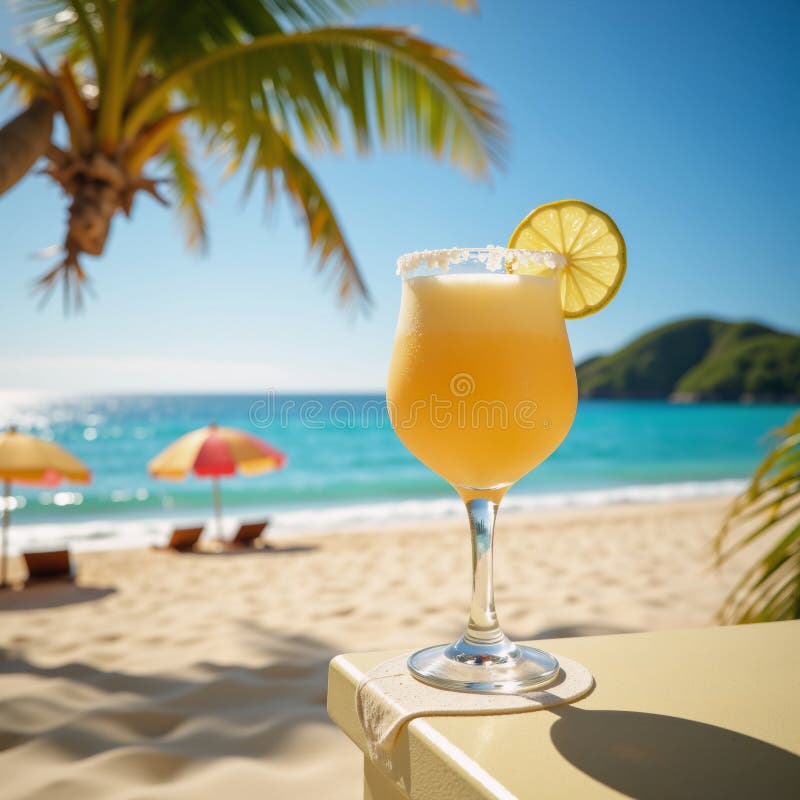 A Tropical Beach Setting Captures Relaxing Summer Vibes with a ...