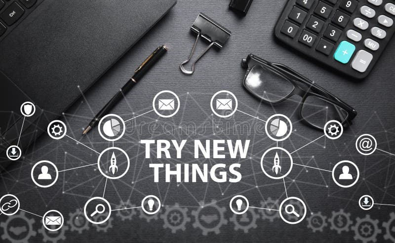 Concept of Try New Things. Business Stock Illustration - Illustration ...