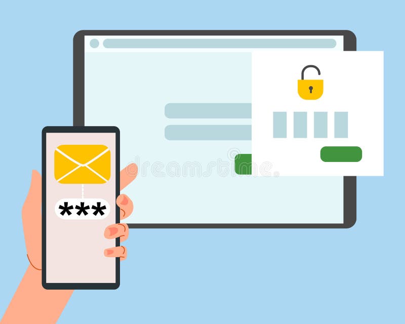 The Concept of Two-factor Authentication Security. Notification of ...