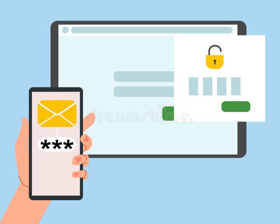 The Concept of Two-factor Authentication Security. Notification of ...