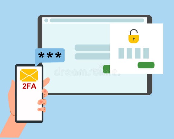The Concept of Two-factor Authentication Security. Notification of ...