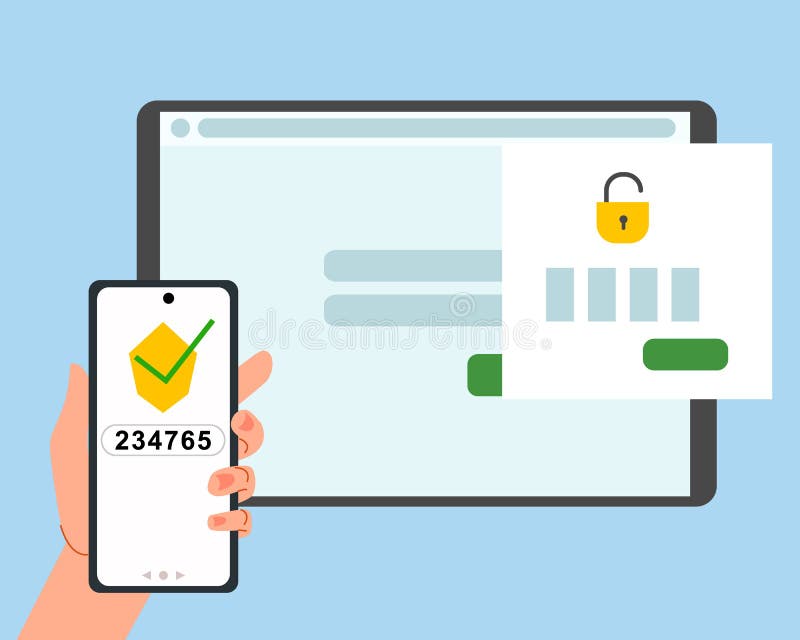 The Concept of Two-factor Authentication Security. Notification of ...