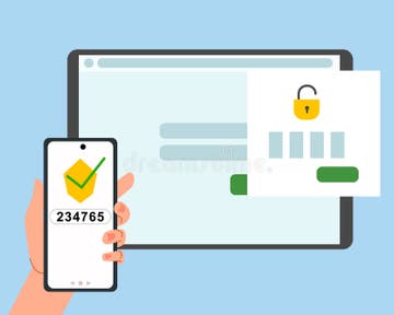 The Concept of Two-factor Authentication Security. Notification of ...