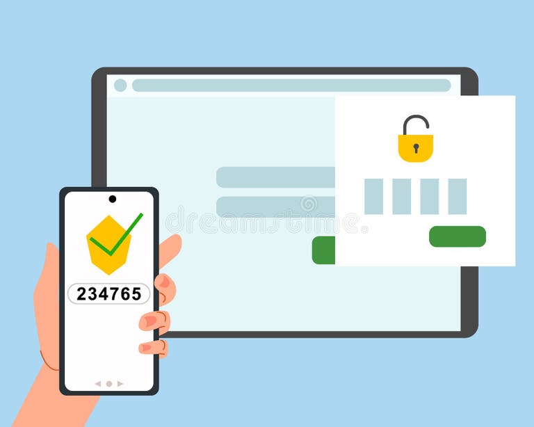 The Concept of Two-factor Authentication Security. Notification of ...