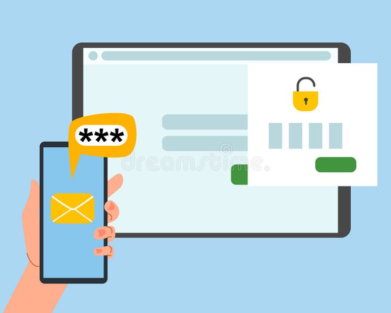 The Concept of Two-factor Authentication Security. Notification of ...