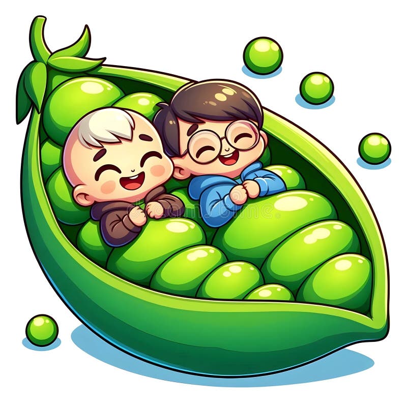 Concept Two Peas In A Pod Stock Illustration Illustration Of Peas Drawing 325661368