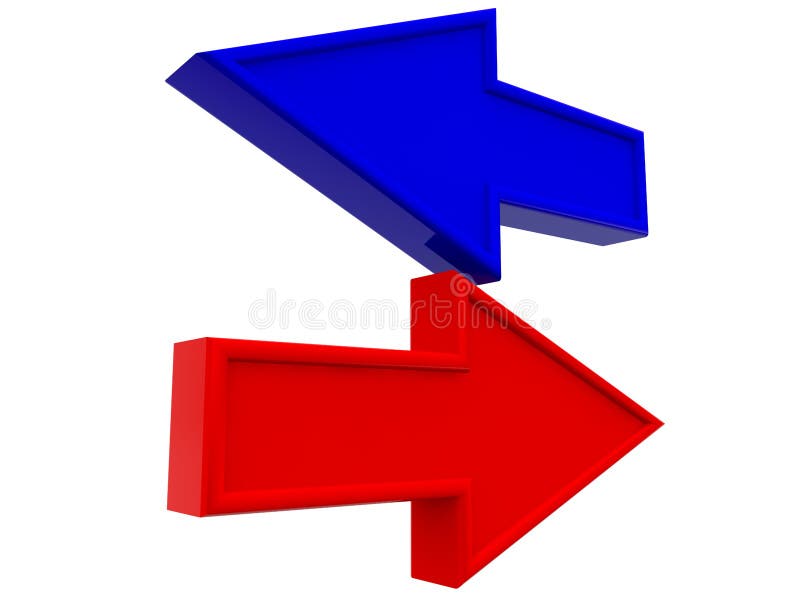 Concept of two way arrows stock illustration. Illustration of colored ...