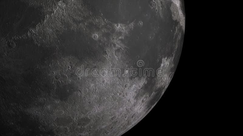 Concept 8-U1 View of the Realistic Moon Stock Video - Video of rotation ...